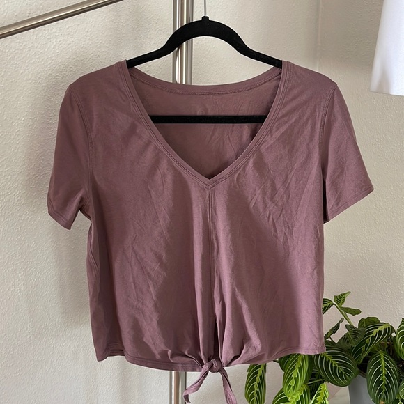 lululemon athletica | Tops | Lululemon Plum Colored Tie Front Top ...